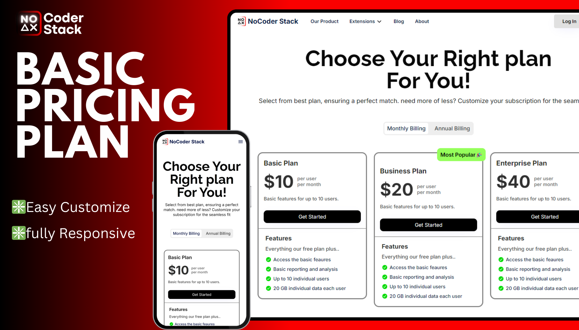 Pricing Plan Template | Bubble